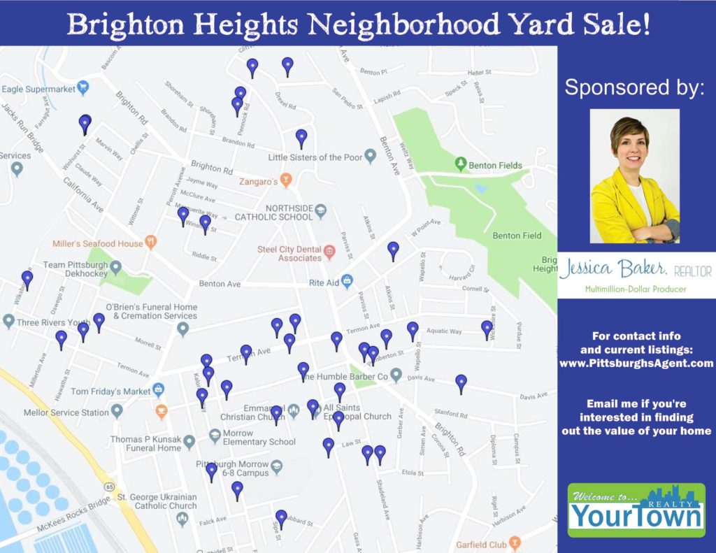 Brighton Heights Citizens Federation: Yard Sale Map 2019